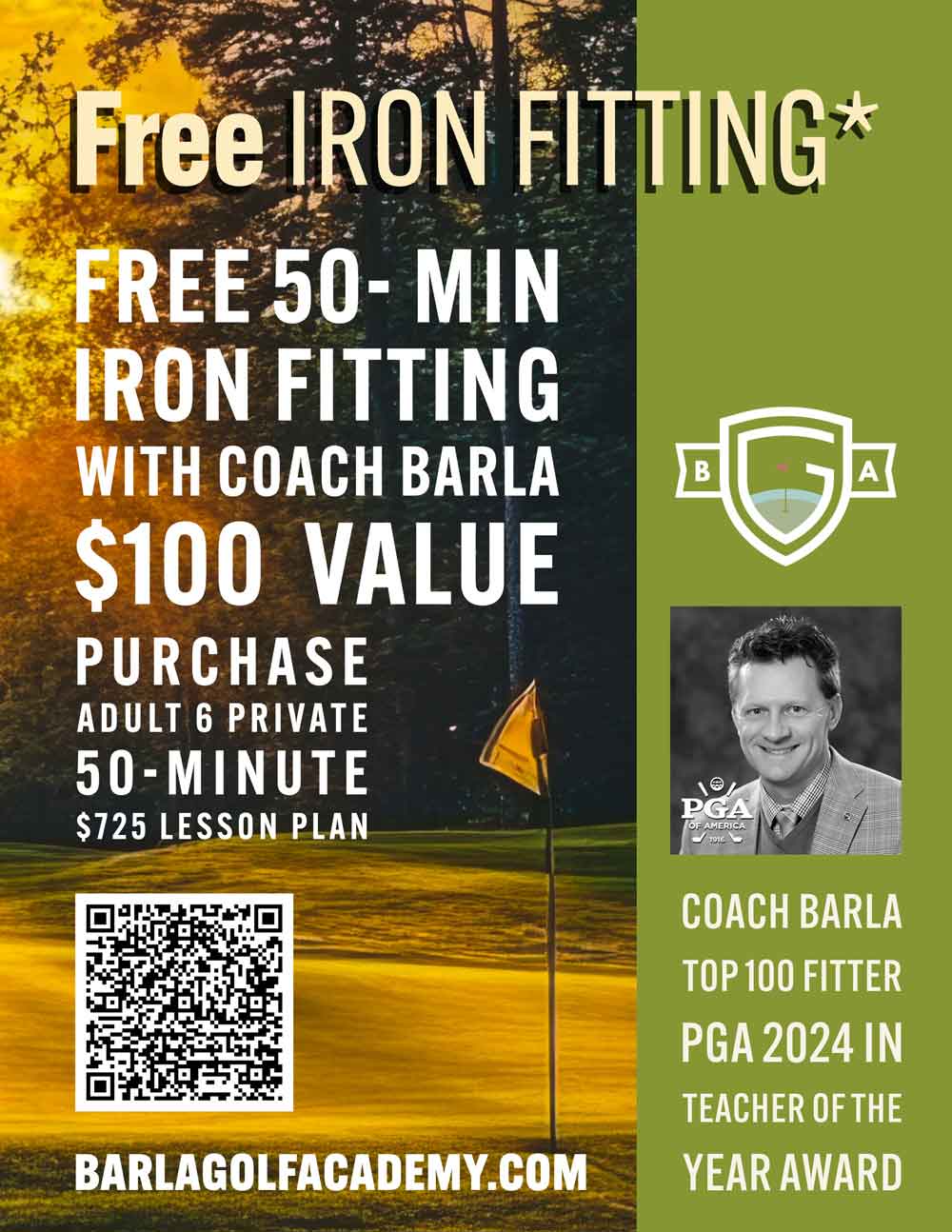 FREE Iron Fitting with Purchase of 6 - 50 Minute Private Lesson Plan ...