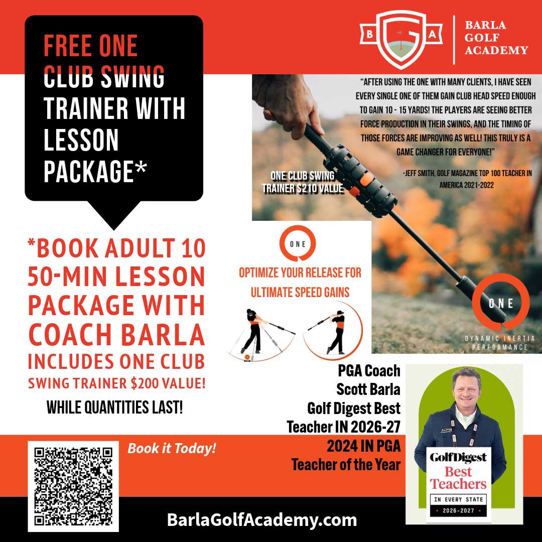 Free ONE Club Swing Trainer with 10 - Lesson Package* - Barla Golf Academy
